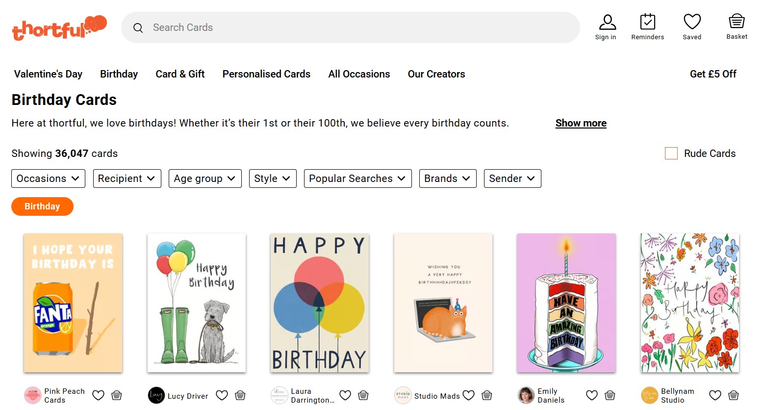 Thortful Christmas Offers, Discounts & Cashback Deals